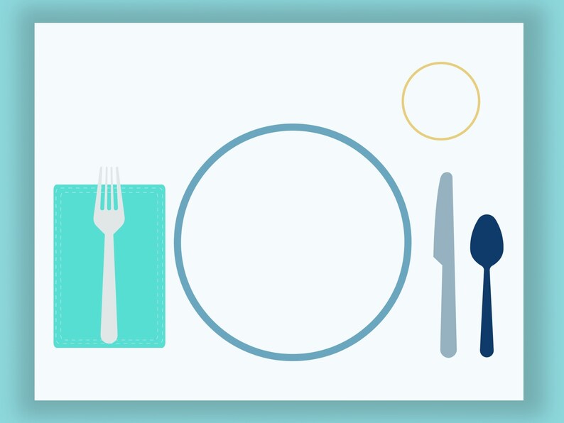 Printable Place Setting Placemats for Children Sign Poster - Etsy