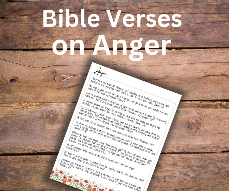 Printable Angry Bible Verse Sheets- 2 - Etsy
