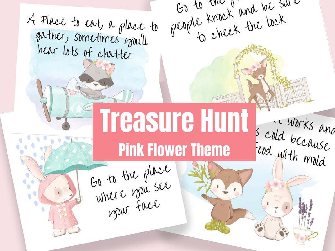 Printable Treasure Hunt Cards for Kids Activities - Etsy