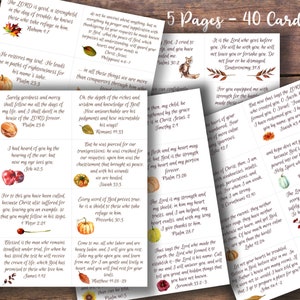 Printable Fall Autumn Scripture Cards | Encouraging Bible Verses - Etsy