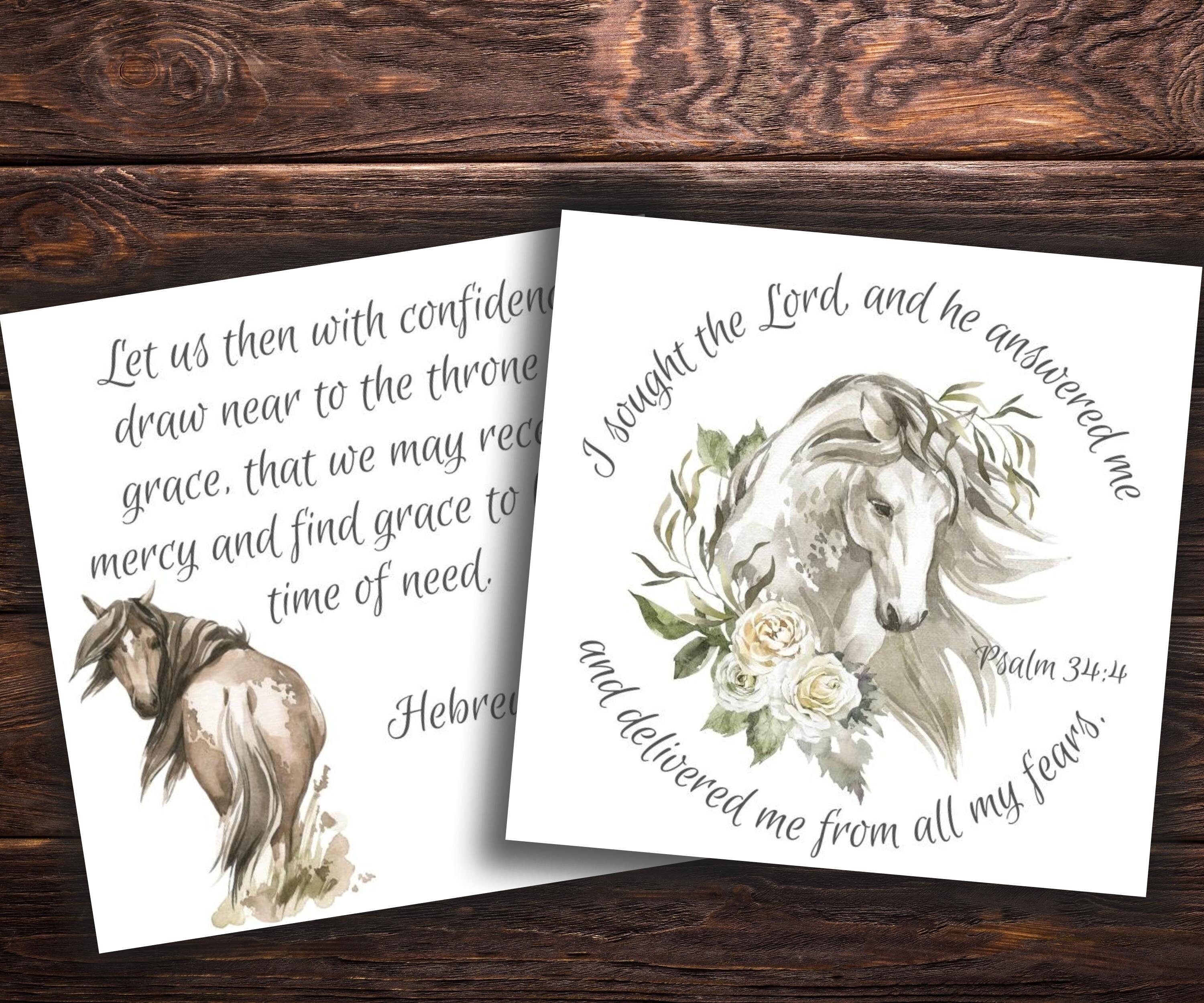 Printable Bible Verse Cards for Horse Lovers - Etsy
