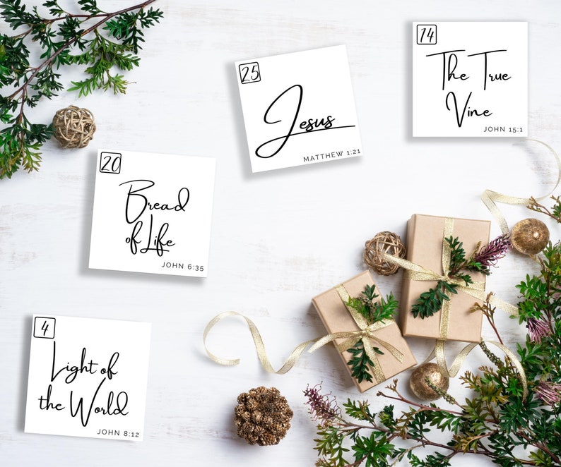 Printable Names of Jesus Advent Card Calendar - Etsy