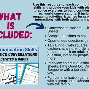 Conversation Starters: Communication Skills Games & Activities for Kids ...