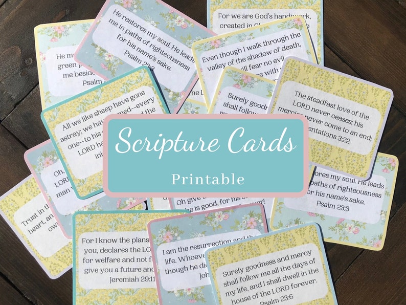 ESV Verse Cards Printable Scripture Cards Gift Tags Bible | Etsy