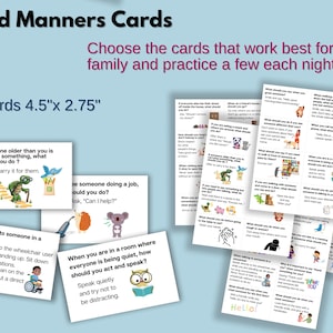 Good Manners - Social Skills Cards & Games: Etiquette Learning for Kids ...