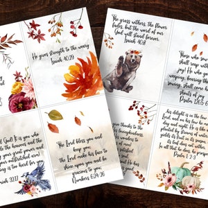 Printable Fall Scripture Cards | Autumn Bible Verse Cards PDF - Etsy