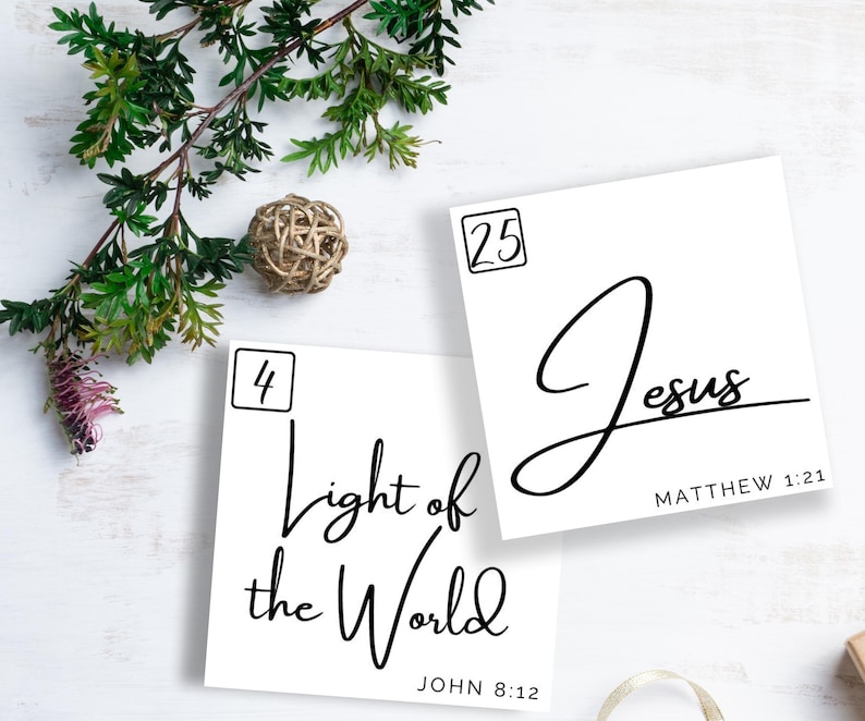 Printable Names of Jesus Advent Card Calendar - Etsy