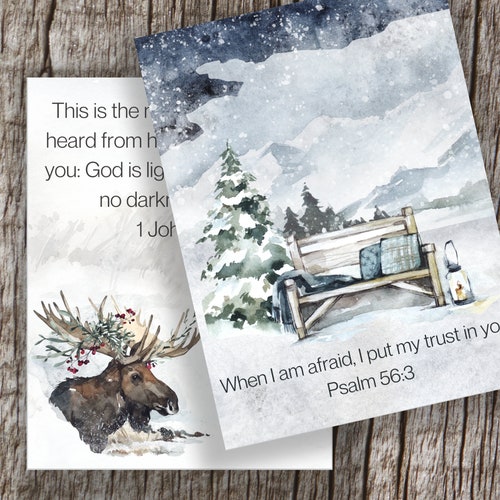 Mens Bible Verse Cards Printable 3x 2.5 Instant | Etsy