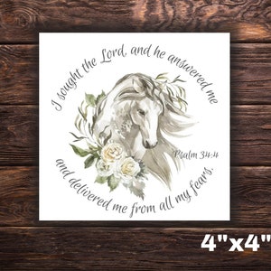 Printable Bible Verse Cards for Horse Lovers - Etsy