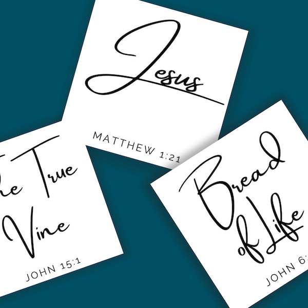 Names of Christ Scripture Cards - Etsy