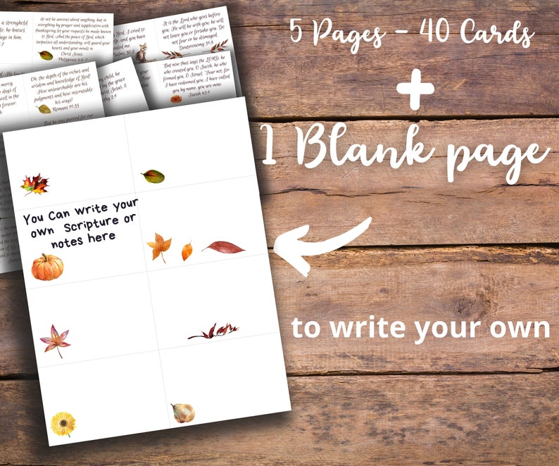 Printable Fall Autumn Scripture Cards | Encouraging Bible Verses - Etsy