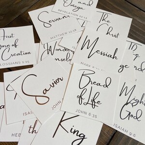 25 Names of Jesus Christ Printable Scripture Cards | White Background ...