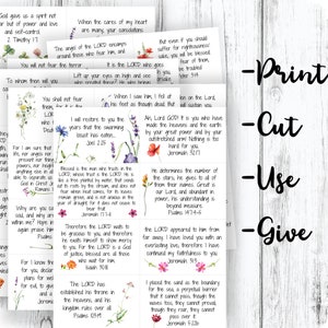 Fear and Anxiety Printable Bible Verse Cards | Scripture Cards - Etsy