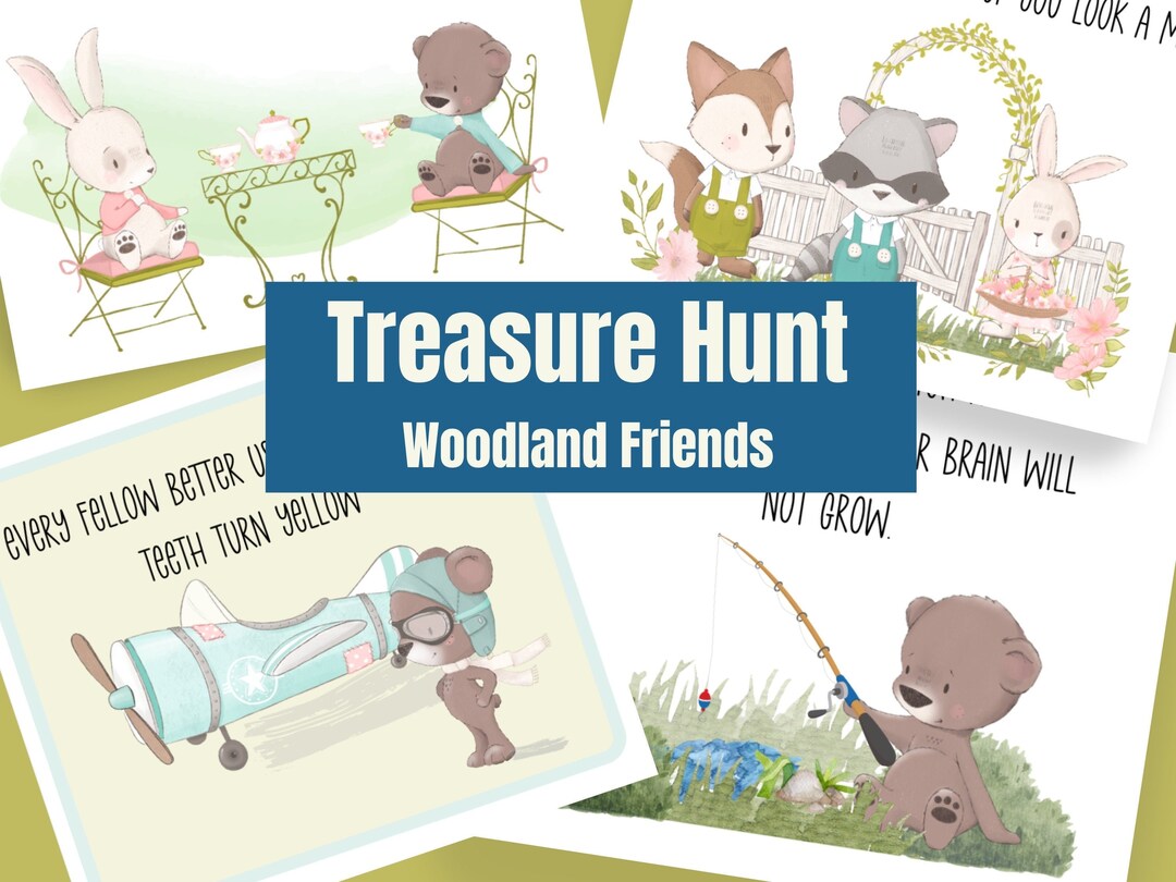 Printable Treasure Hunt Activity Cards for Kids - Etsy