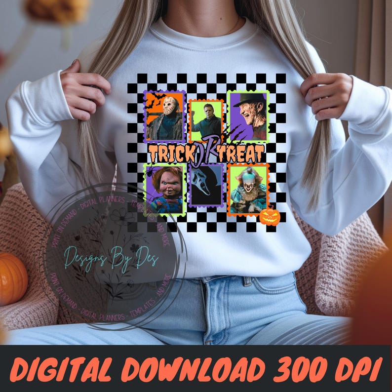 Horror Movie Stamps PNG: Halloween Digital Download Clipart - Etsy