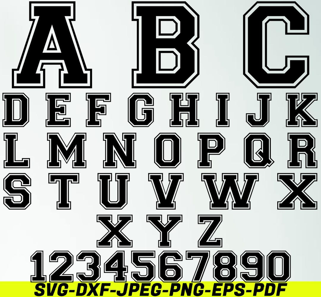 Varsity Font Svg, Varsity Font TTF, Varsity Font Png, Varsity Font ...