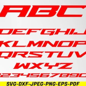 Racing Fonts SVG Bundle, Speed Numbers (digital Download) - Etsy
