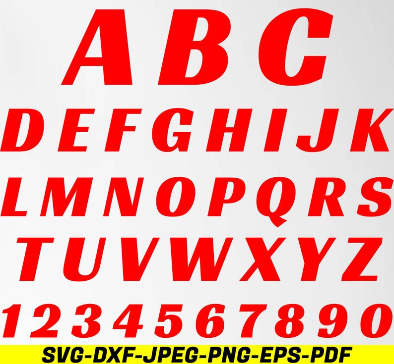 Racing Fonts SVG Bundle, Speed Numbers (digital Download) - Etsy