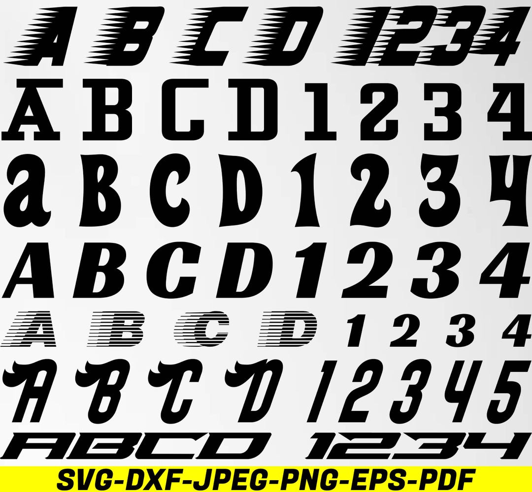 Racing Fonts Bundle, Racing Fonts Svg, Cars Font Bundle, Racing Cars ...