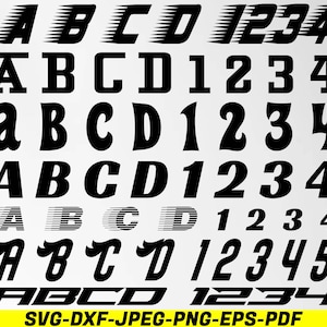 Racing Fonts SVG Bundle, Speed Numbers (digital Download) - Etsy