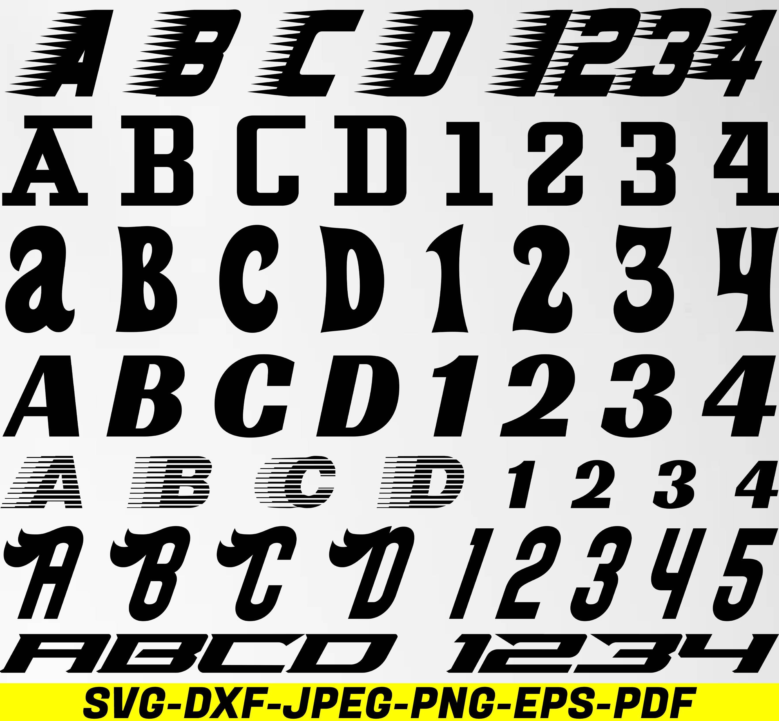 Racing Fonts Bundle, Racing Fonts Svg, Cars Font Bundle, Racing Cars ...