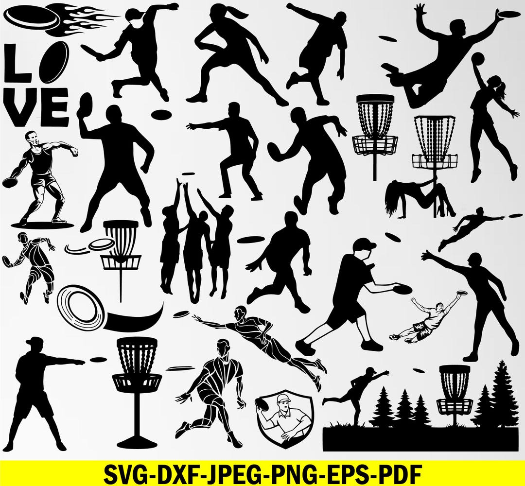 Disc Golf Svg Bundle, Disc Golf Clipart, Disc Golf Cut File for Circut ...