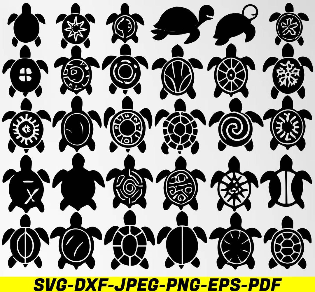 Sea Turtle Svg Bundle, Sea Turtle Clipart, Sea Turtle Cut Files for ...