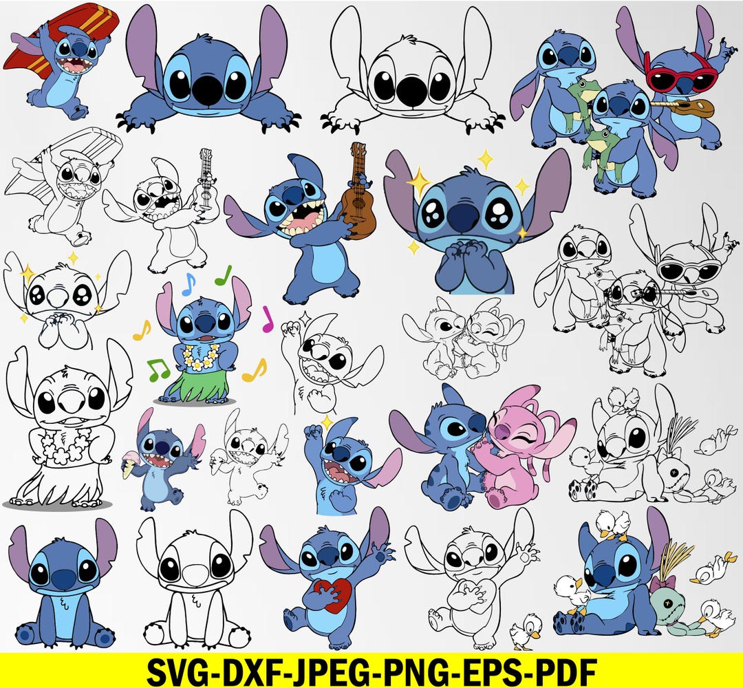 Stitch Svg Bundle, Stitch Clipart, Layered Stitch Cut Files for Circut ...