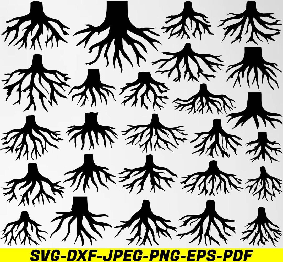 Tree Roots SVG Bundle, Clipart Cut Files (digital Download) - Etsy