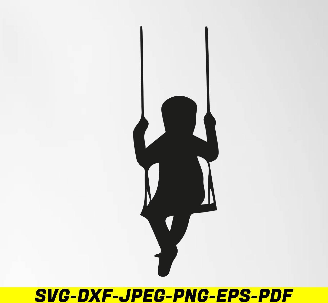 Kid on Swing SVG Bundle, Clipart, Cut Files (digital Download) - Etsy