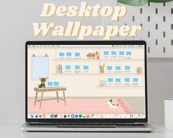 Desktop Wallpaper Calming Study Room Background Digital | Etsy