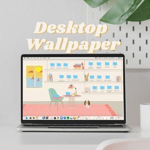 Desktop Wallpaper | Calming Study Room Background Digital Desktop ...