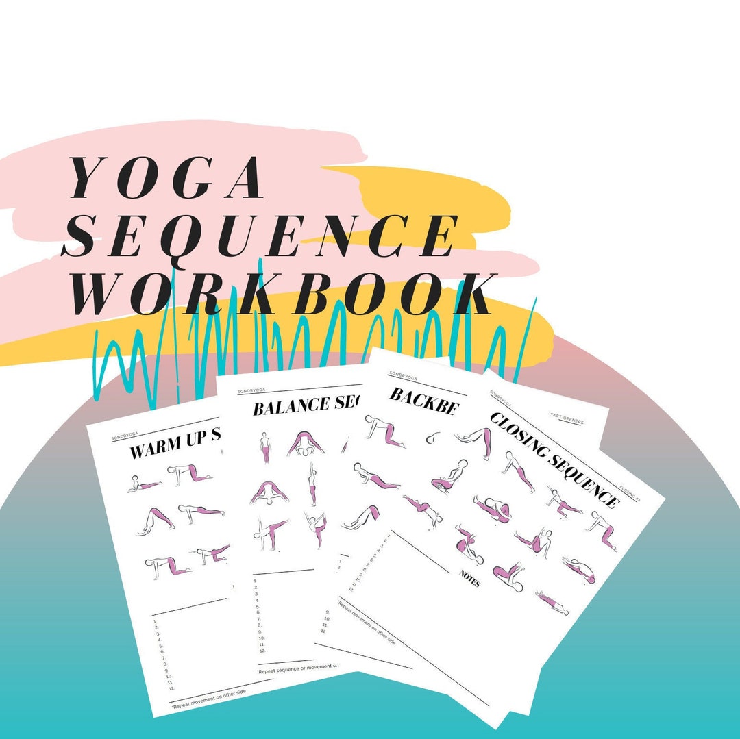 New Yoga Teacher Sequence Workbook | Yoga Class Planner Routine Organizer Printable Download ...