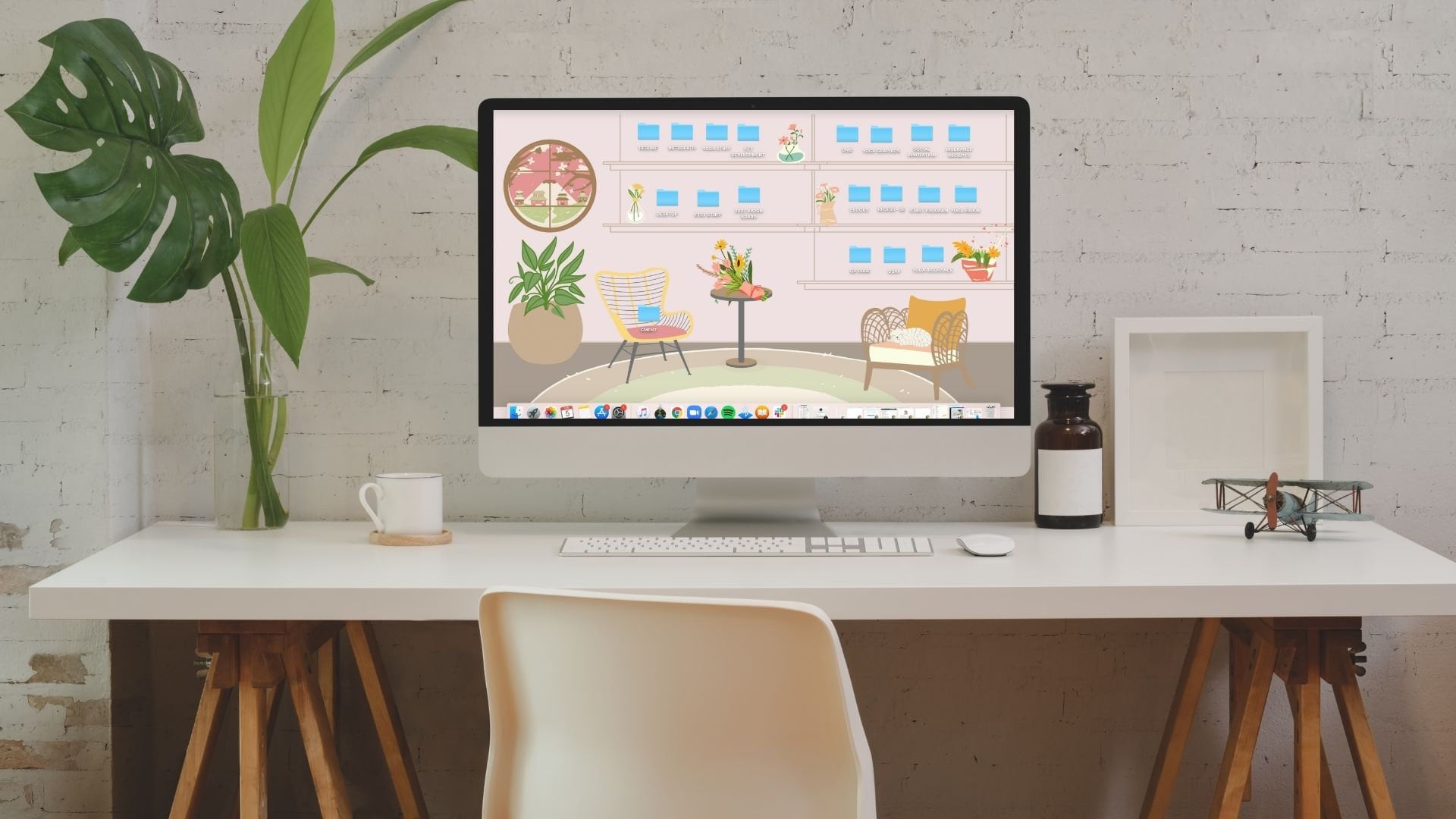 Desktop Wallpaper | Living Room Background Digital Desktop - Etsy