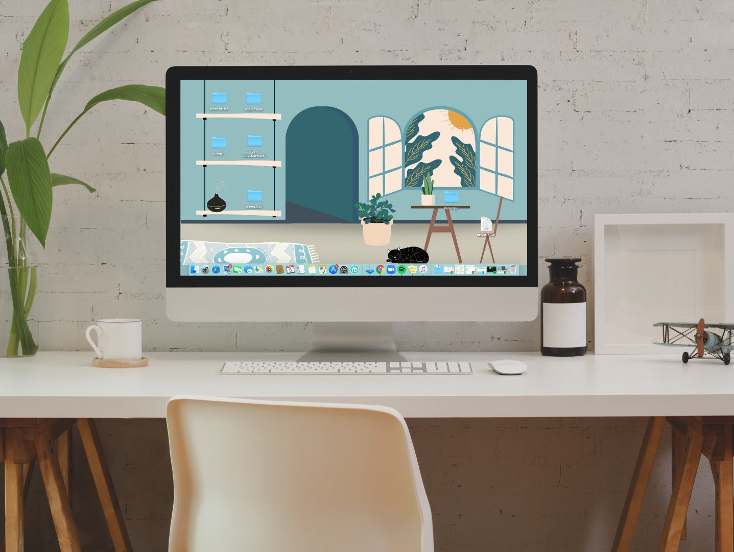 Desktop Wallpaper | Feeling Blue Background - Etsy