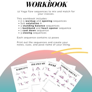 New Yoga Teacher Sequence Workbook | Yoga Class Planner Routine ...