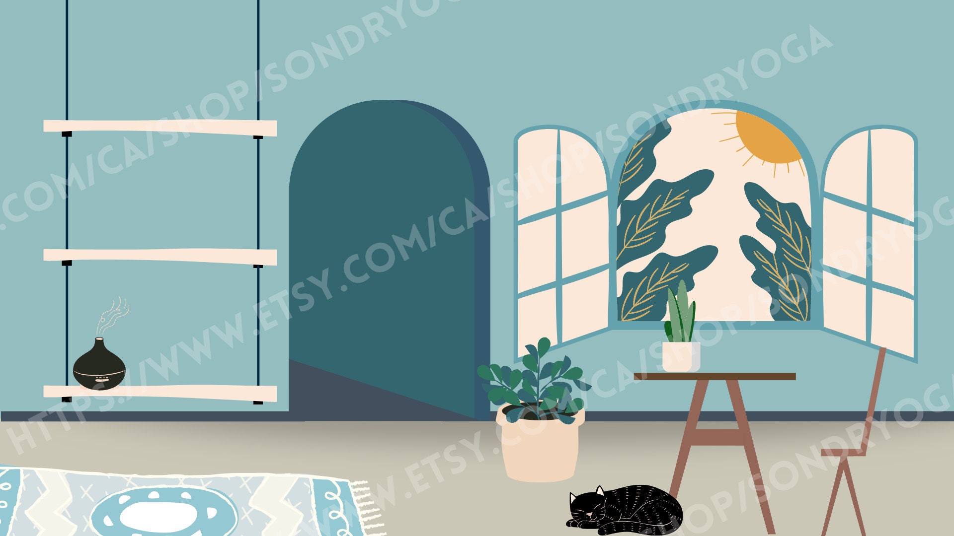 Desktop Wallpaper | Feeling Blue Background - Etsy