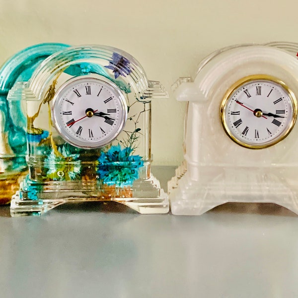 Resin Mantel Clock - Etsy