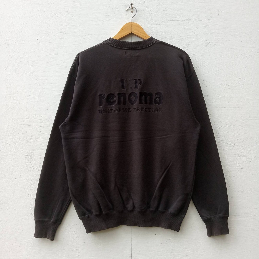 U. P Renoma Uniforme Prestige Design Big Logo Sweatshirt Pullover Black Colour Unisex Size L - Etsy