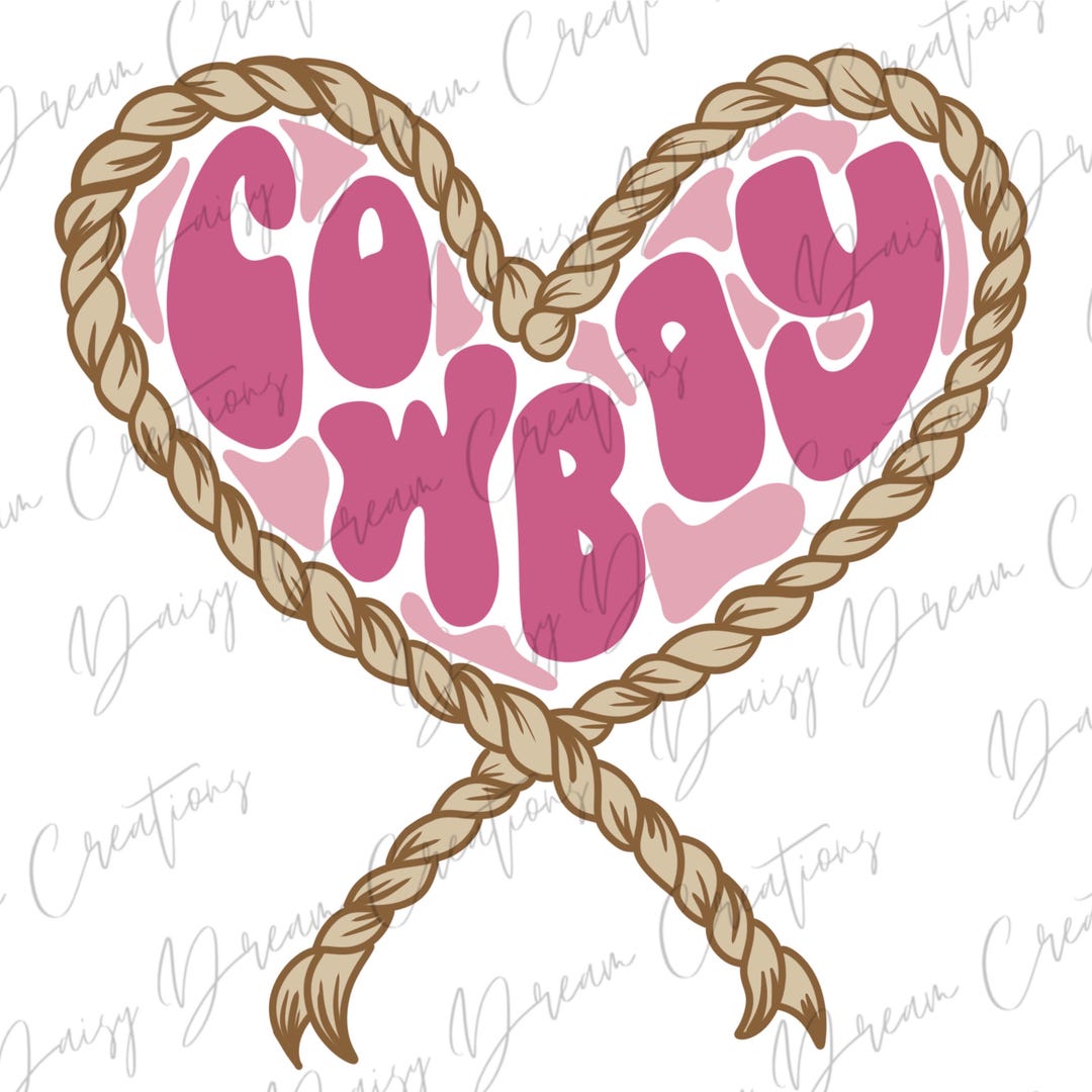 Cowboy Heart PNG - Etsy