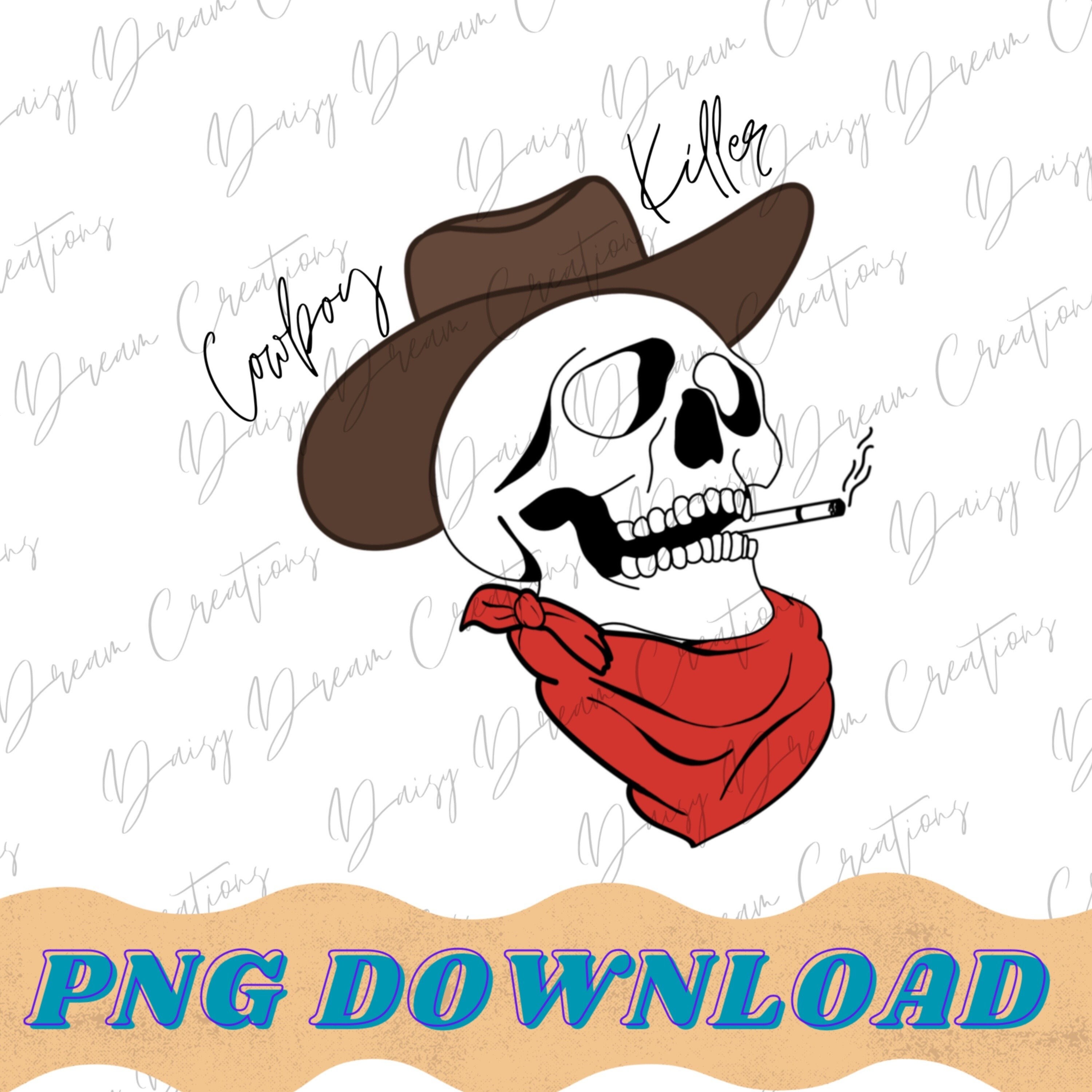 Cowboy Killer Skull *png* - Etsy