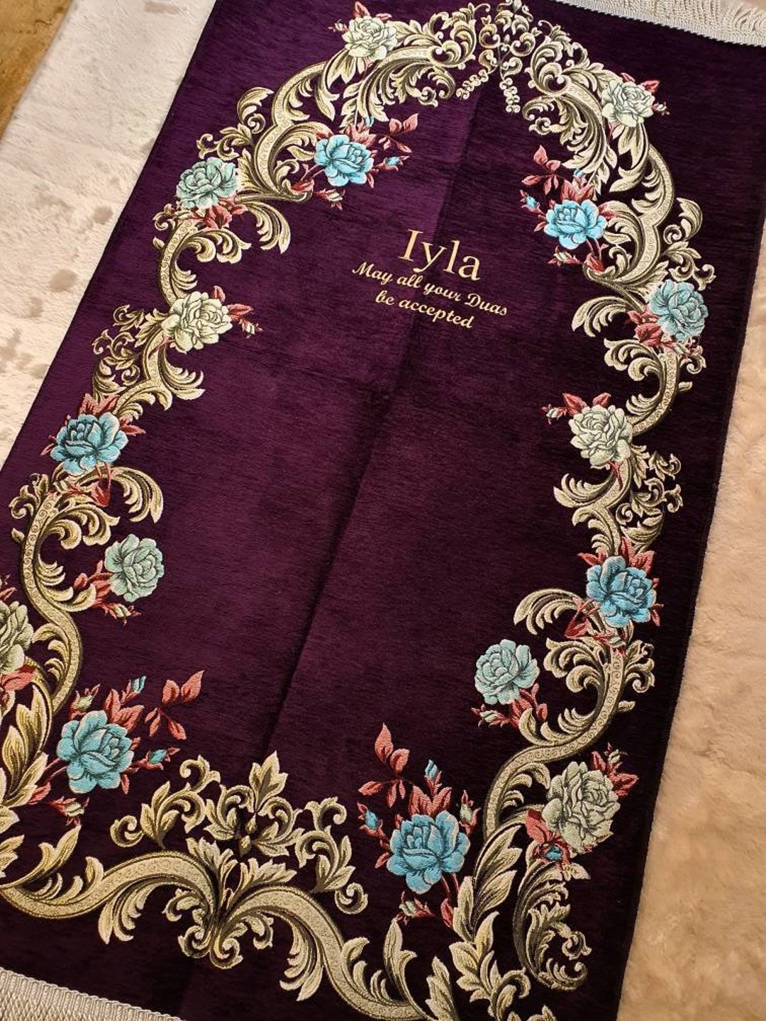 Personalised Turkish Prayer Mat Sajada Muslim Wedding Salah - Etsy