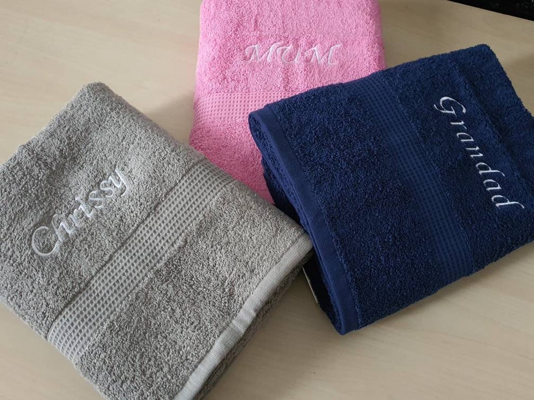 Customised Towels Bath Towel Personalised Wedding Birthday - Etsy UK