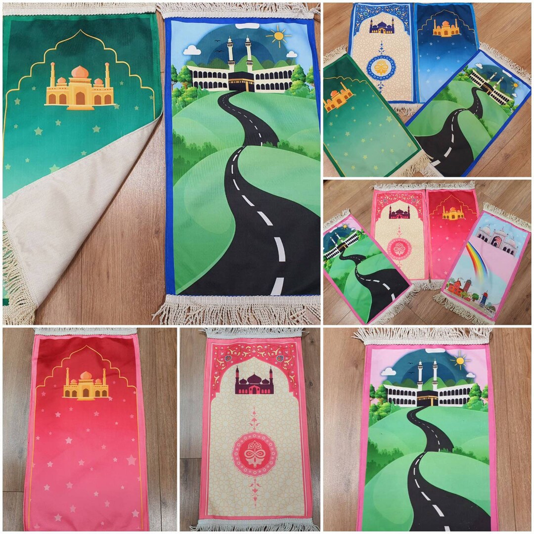 Personalised Prayer Mat Kids Worship Salat Musallah Praying Mats ...