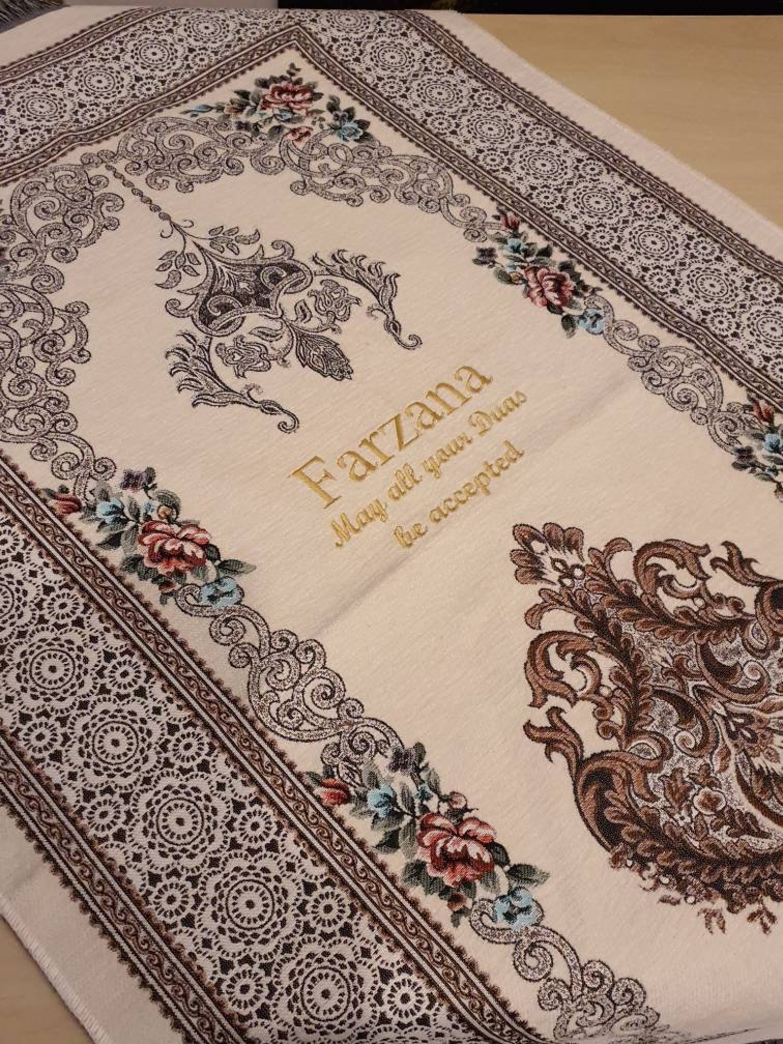 Personalised Deluxe Turkish Prayer Mat Muslim Sajada - Etsy UK
