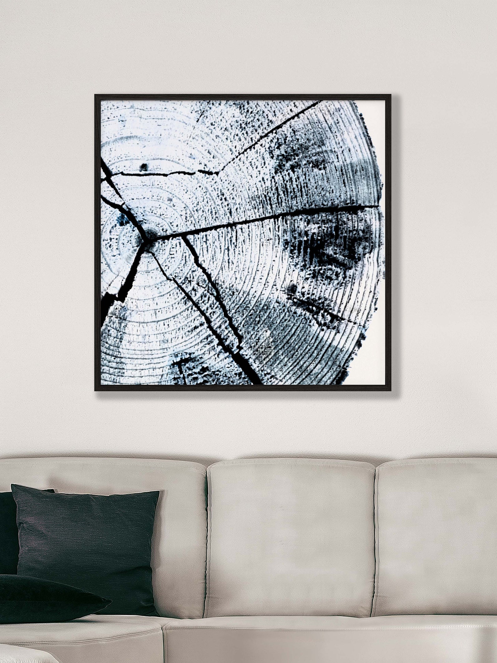 Split Tree Trunk Minimalist Photography Grey INSTANT - Etsy