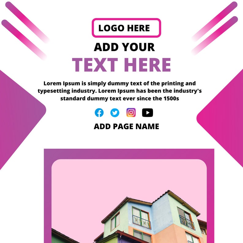 Realtor Instagram Posts pink/purple Theme Real Estate - Etsy