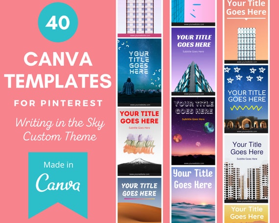 40 Canva Templates for Pinterest Pinterest Templates | Etsy