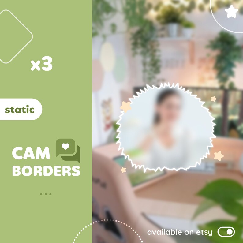 STATIC WEBCAM BORDERS X3 | Cute Anime Cozy Themed Webcam Borders for ...