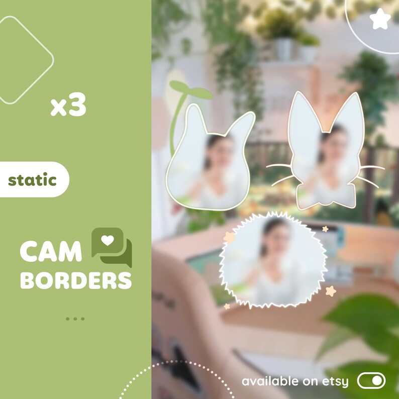 STATIC WEBCAM BORDERS X3 | Cute Anime Cozy Themed Webcam Borders for ...